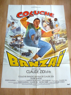 BANZAI COLUCHE AFFICHE CINEMA 120X160CM | eBay