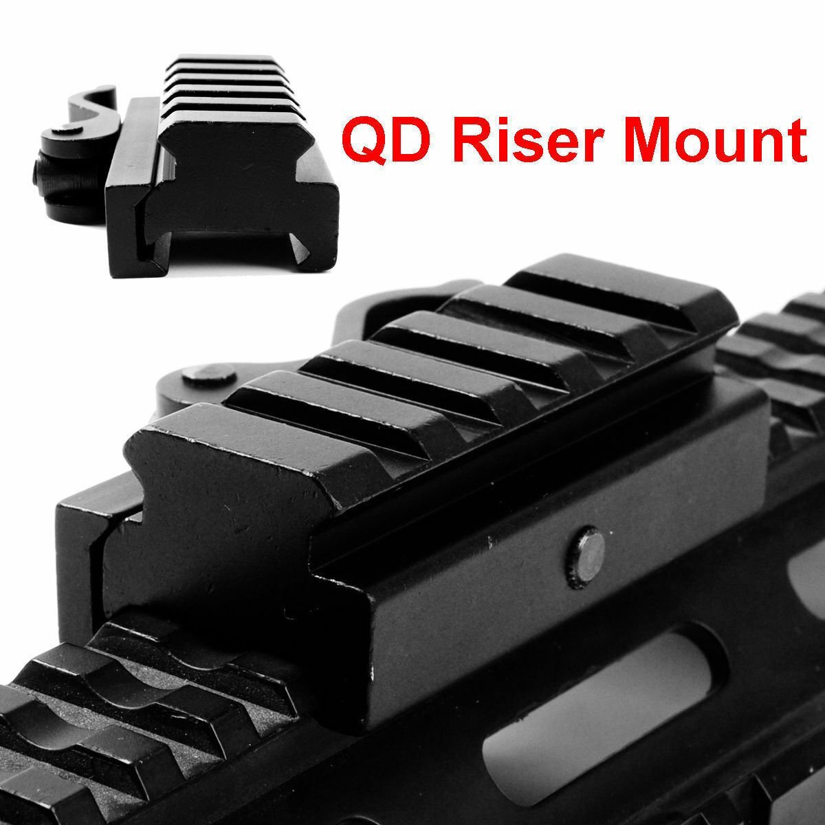 2Pcs 5-Slot Quick Release Detach QR QD 1/2" Riser Mount for 20mm ...