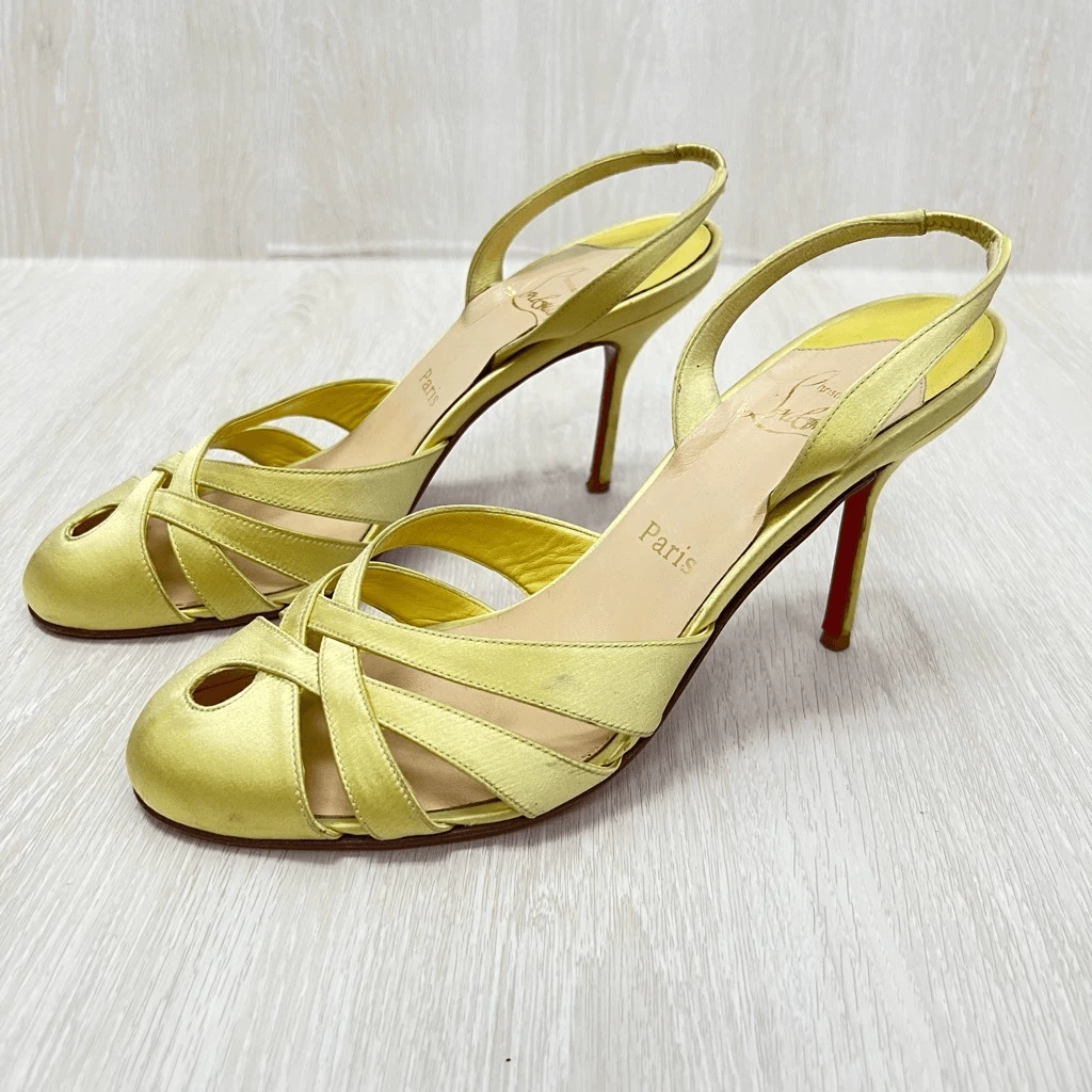 Yellow Slingback Heels