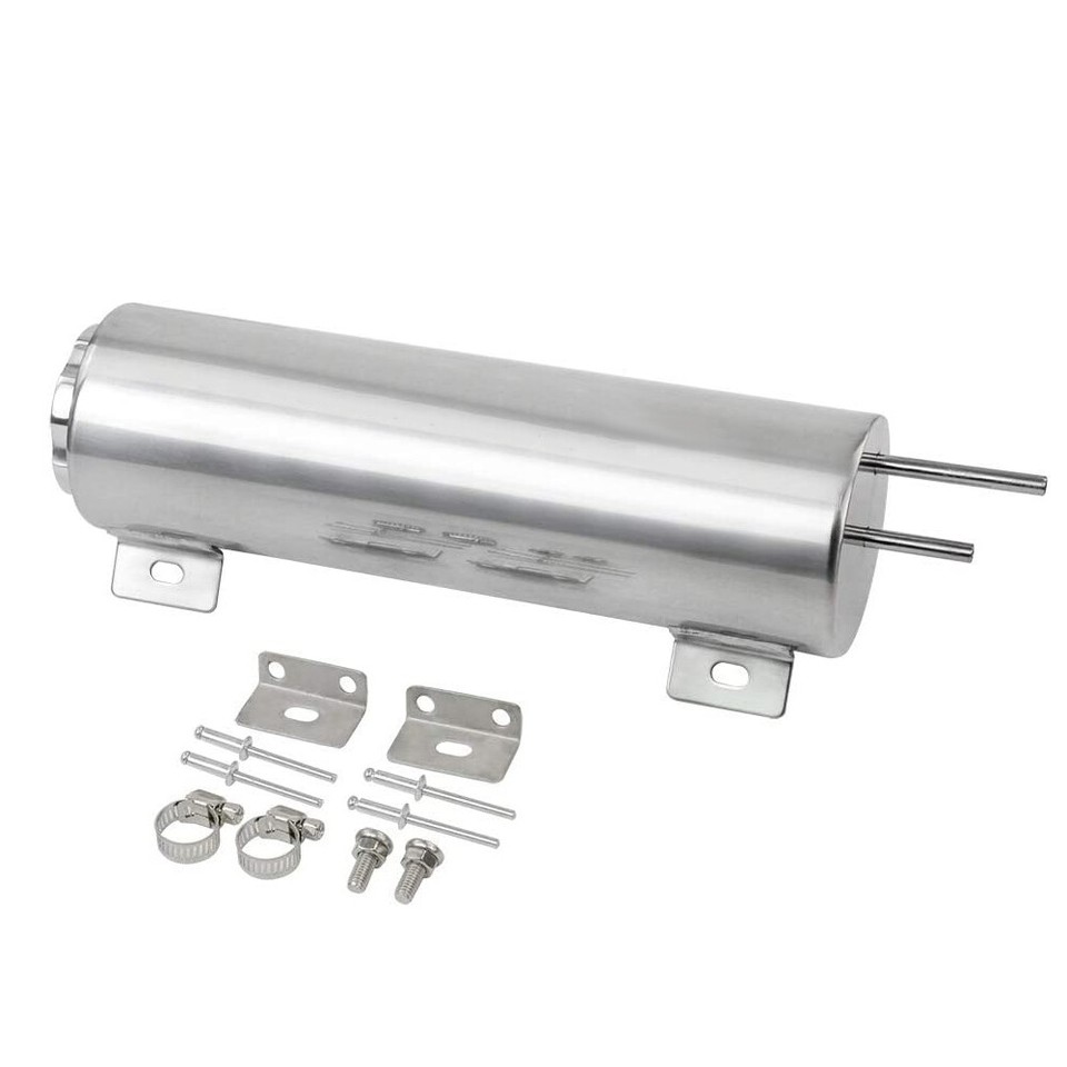 3"x10" Polished Stainless Steel Radiator Coolant Overflow Catch Puke ...