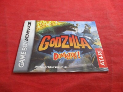 Godzilla Domination! Nintendo Game Boy Advance Instruction Manual ...