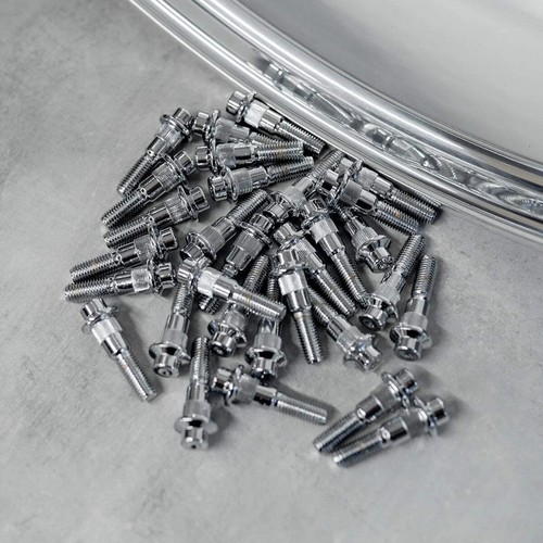 80x Chrome BBS RC RT 2PC Split Rim Assembly Bolts M7 30mm RC090 RC041 ...