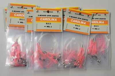 12 Packs J. T. Scotchman Carolina Rig 2 Beaded Skirted Double Drop Rigs ...