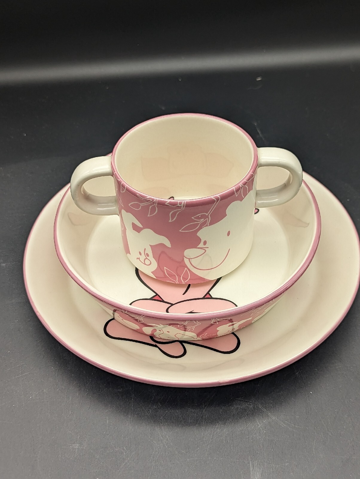 Royal Doulton Disney Piglet Winnie The Pooh Child's Dish Set Pink | eBay