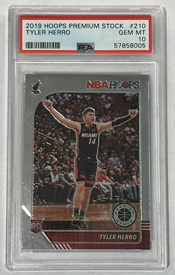 2019 Hoops Premium Stock TYLER HERO #210 Heat RC Rookie PSA 10 GEM MINT ...
