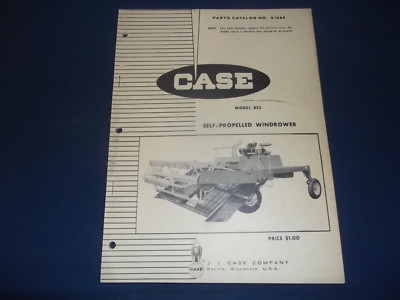 CASE MODEL 855 SELF PROPELLED WINDROWER PARTS MANUAL BOOK CATALOG B1064 ...