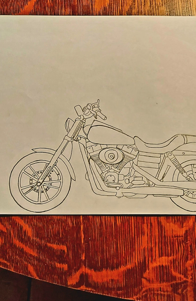 Harley Davidson Pencil Drawings