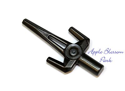 NEW Lego Ninja Minifig Dark PEARL GRAY SAI -Ninjago Minifigure Black ...