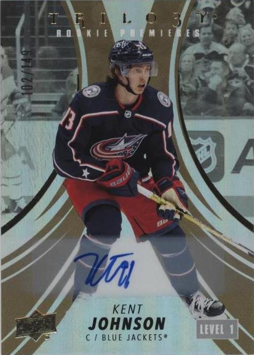 2022-23 Upper Deck Trilogy - Rookie Premieres Kent Johnson #145 Gold ...