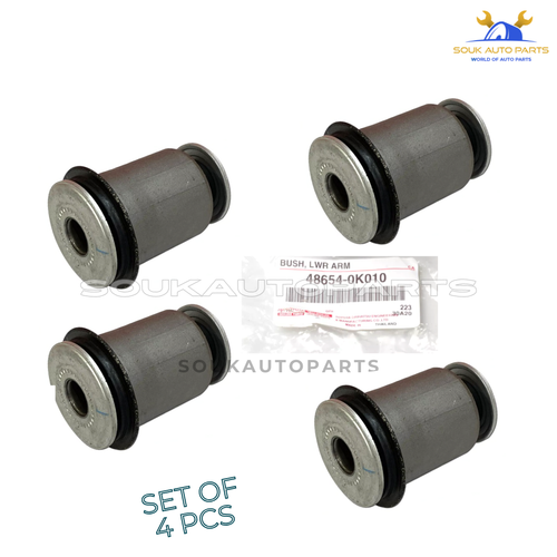 48654-0K010 Genuine Toyota FRONT LOWER ARM BUSH NO.1, RH/LH SET OF 4 ...