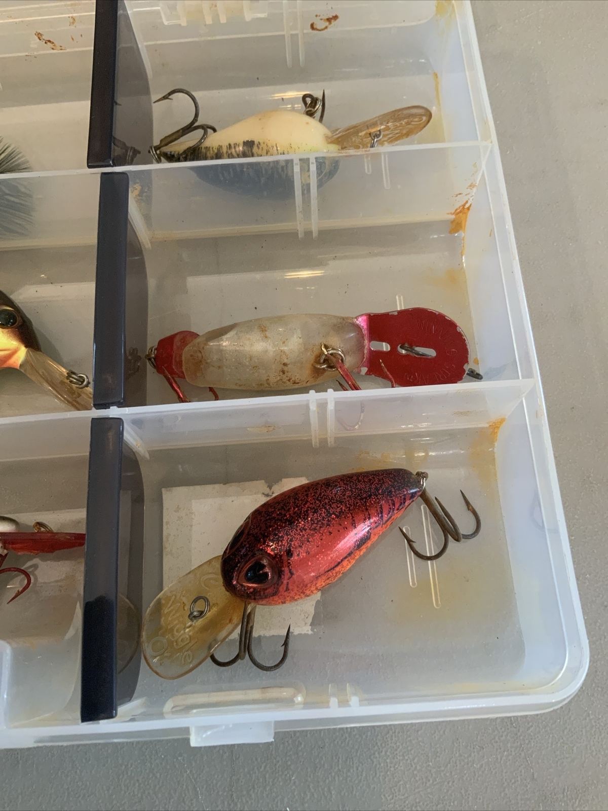 Lot Of Vintage Fishing Lures In Open Water 606 Tackle Box- Lure ...