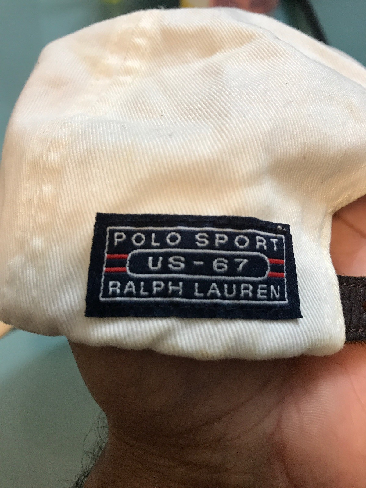 Vintage Polo Sport Ralph Lauren PATCH Hat Marine Supply Leatherstrap | eBay