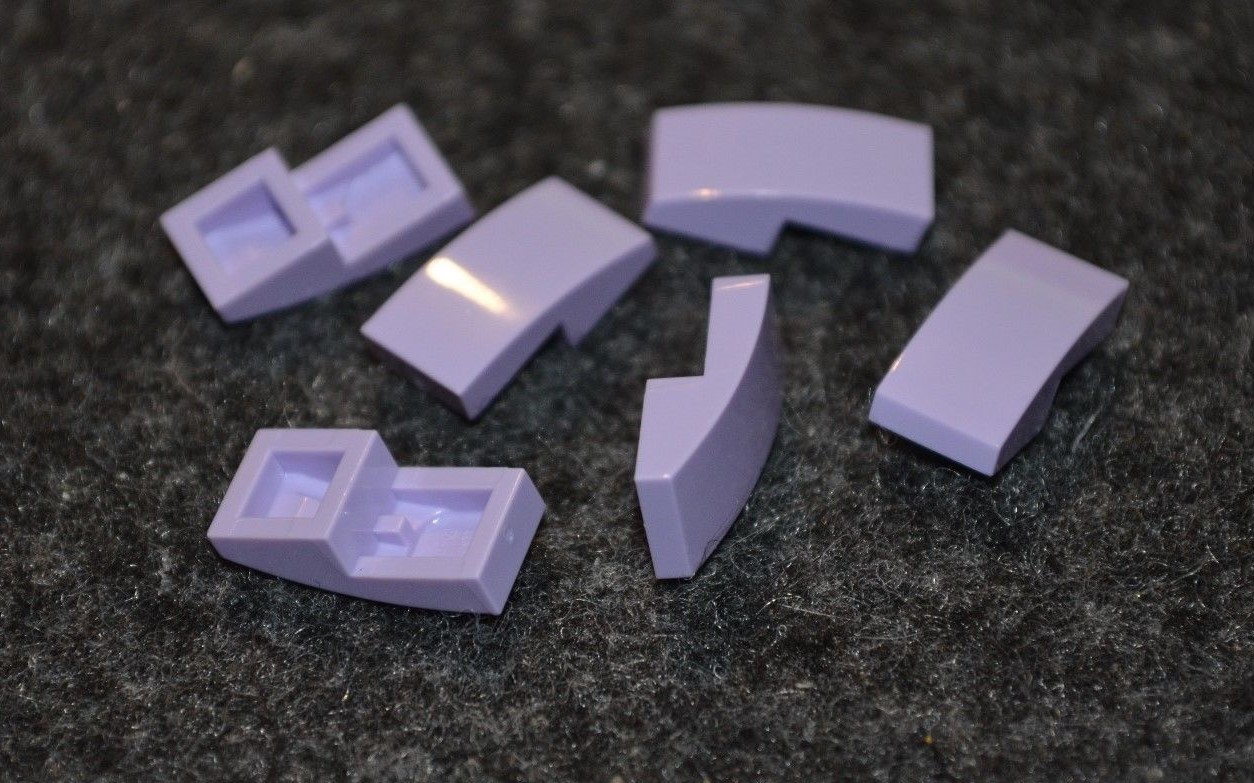 (6) 1x2 Lavender Rounded Top extra Small Bow Brick Bricks ~ Lego ~ NEW ...