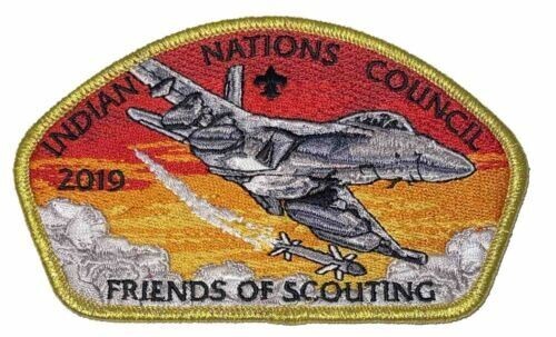 Boy Scout Indian Nations Council 2019 Air Force Gold Border FOS CSP | eBay