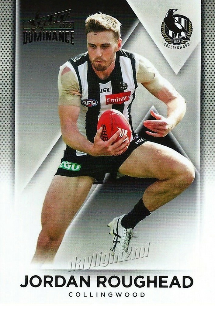 2019 COLLINGWOOD MAGPIES AFL Card JORDAN ROUGHEAD Dominance | eBay