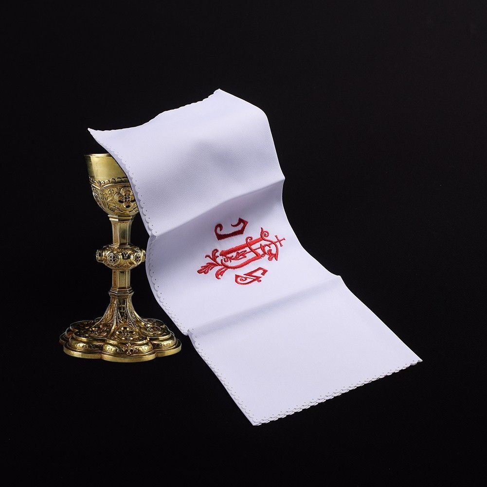 Holy Catholic Church Altar Corporal Square Chalice IHS Embroidery Cloth ...