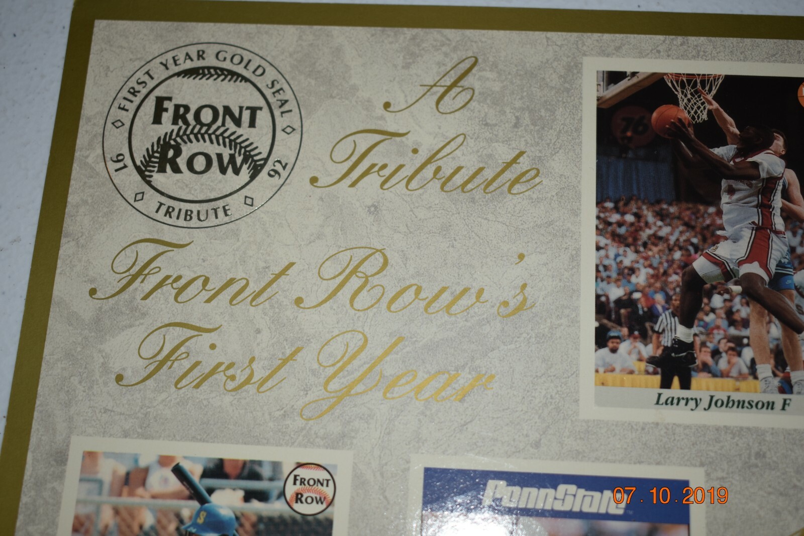 1991-92 front row first year gold seal tribute Sheet. #16112 | eBay