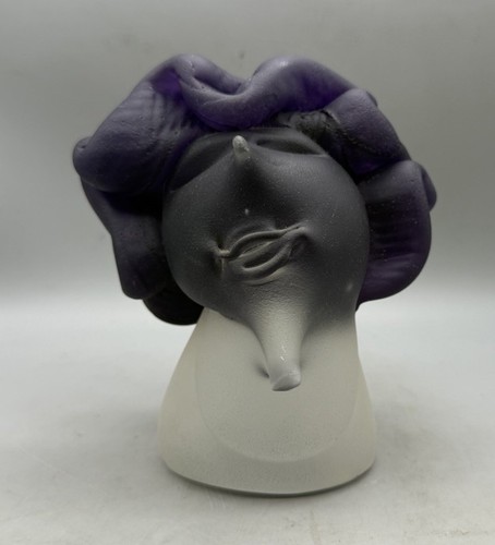 2002 Signed Stephen Fellerman-Raabe Glass Studio Head Sculpture ...
