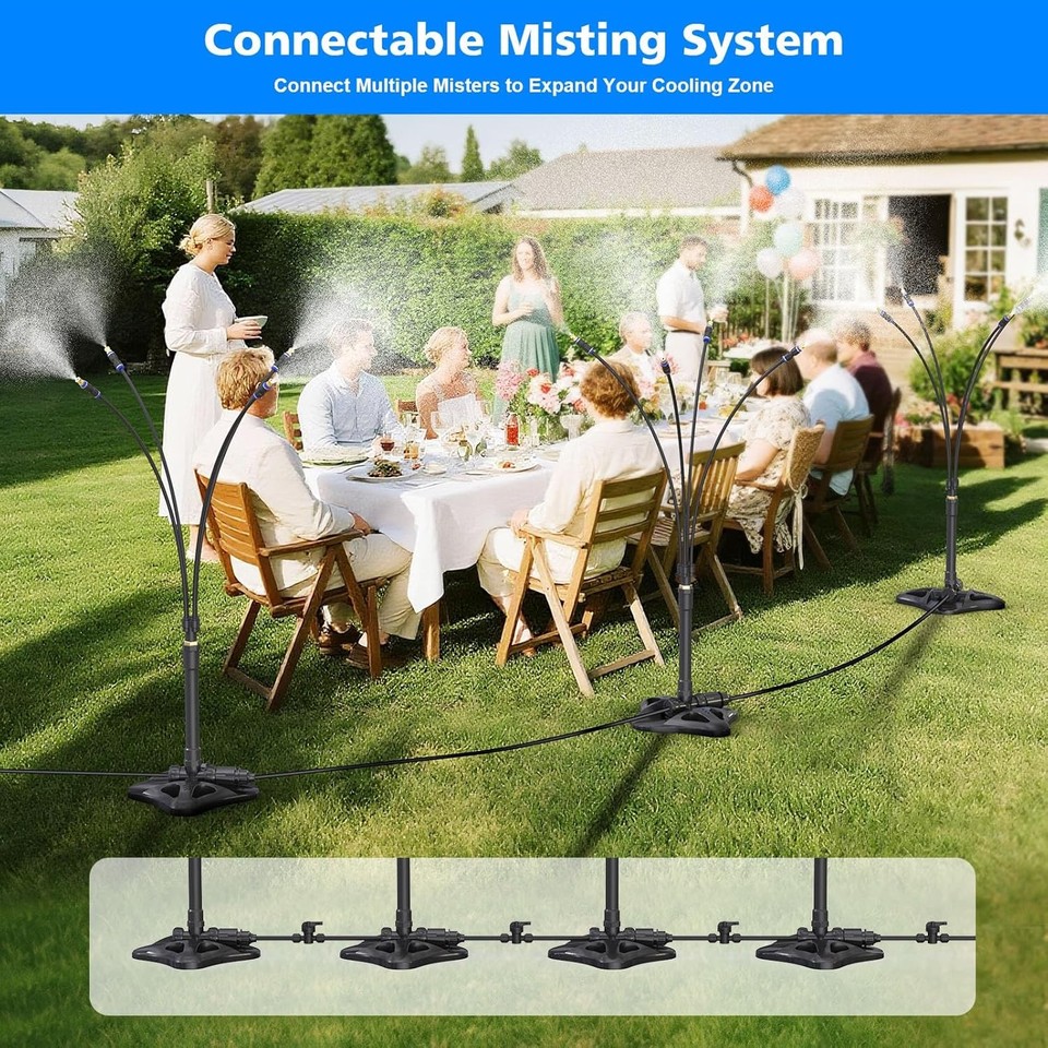 Outdoor Misting Cooling System Standing Patio Misting System, 8M ...