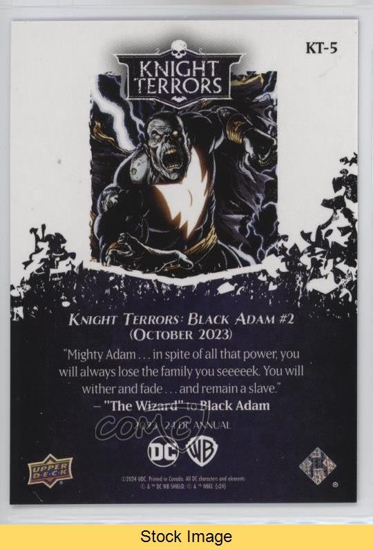 2023-24 Upper Deck DC Annual Knight Terrors Black Adam #KT-5 READ 13ju ...
