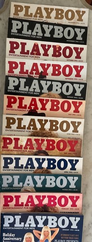 Playboy Magazine 1992 Complete Year Full Set 12 Back Issues Lot with ...