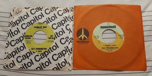 Ray Pennington 2 45 LOT Let Go / Ramblin' Man promo, I Know Love ...