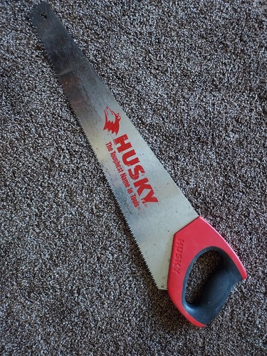 Husky Tooth Hand Saw with Red Plastic Handle 20" Blade | eBay