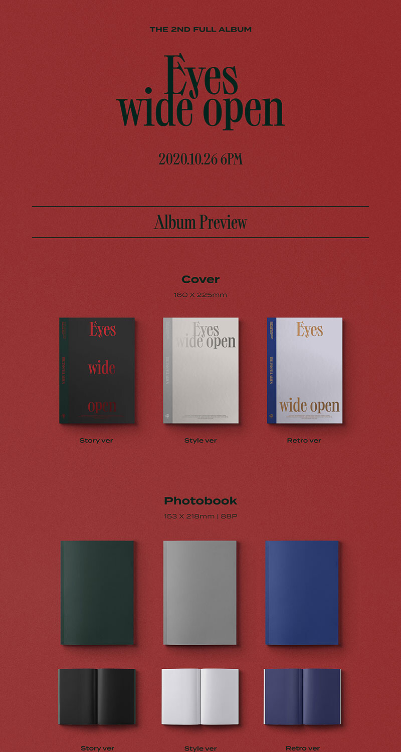 TWICE [EYES WIDE OPEN] Album 3 Ver SET+POSTER+3 Photo Book+18 Card+ ...