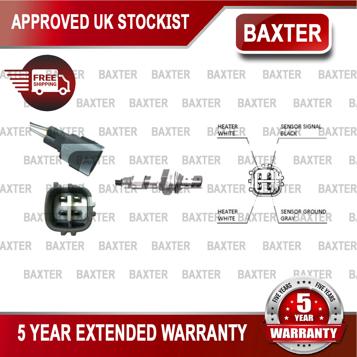 Baxter Lambda Oxygen Sensor Fits Toyota Aygo 2005-2014 1.0 1.5 1.6 2.0 ...