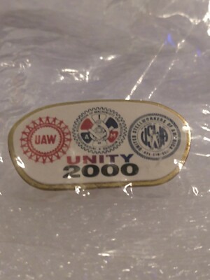 UAW IAM USW Labor Union Unity 2000 Pin Of America Vintage Lapel Hat Pin ...