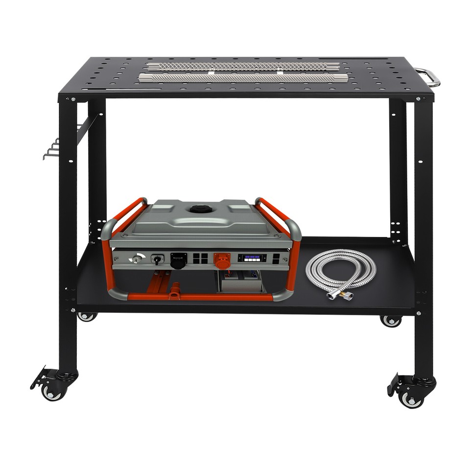 1200 Lbs Portable Welding Table W/ Holes On Top Welding Cart W/ Wheels ...