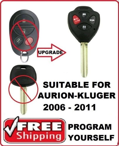 Remote Car Key Suitable for Toyota Aurion Kluger 2006 2007 2008 2009 ...