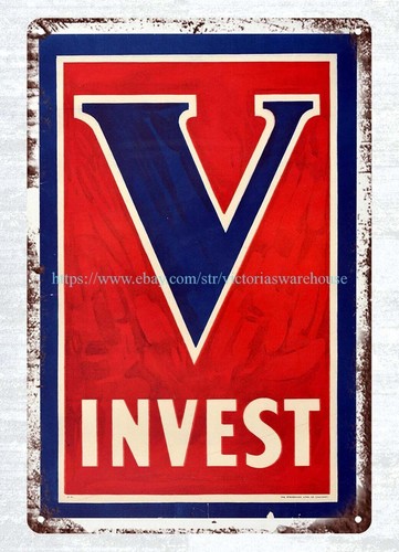 WWI US V Victory Propaganda Poster metal tin sign interior decorating ...