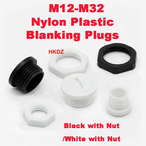 Nylon Plastic Blanking Plugs Waterproof End Cap&Nut Tube Pipe Plug ...