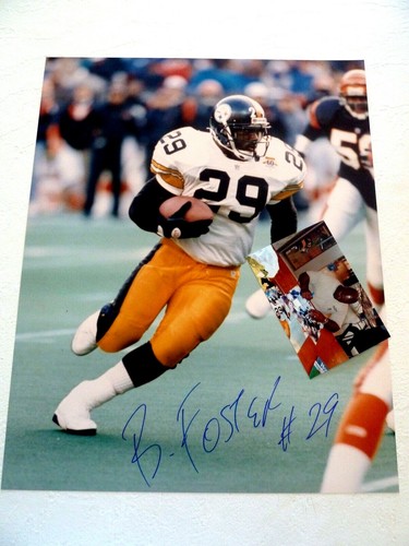 Pittsburgh Steelers BARRY FOSTER auto autograph signed 16x20 ARKANSAS 2 ...