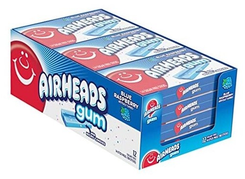 Candy, Chewing Gum, Blue Rasberry Flavor, 14 Count (Pack of 12) Blue ...