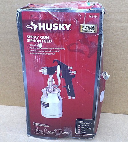 HUSKY H4930SSG SIPHON FEED SPRAY GUN 1000 CC PAINT CUP SET READ | eBay