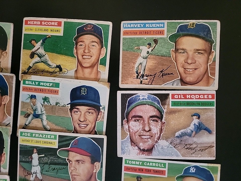 1956 Topps Baseball Starter - 25 Different - W/ Harvey Kuenn and Gil ...