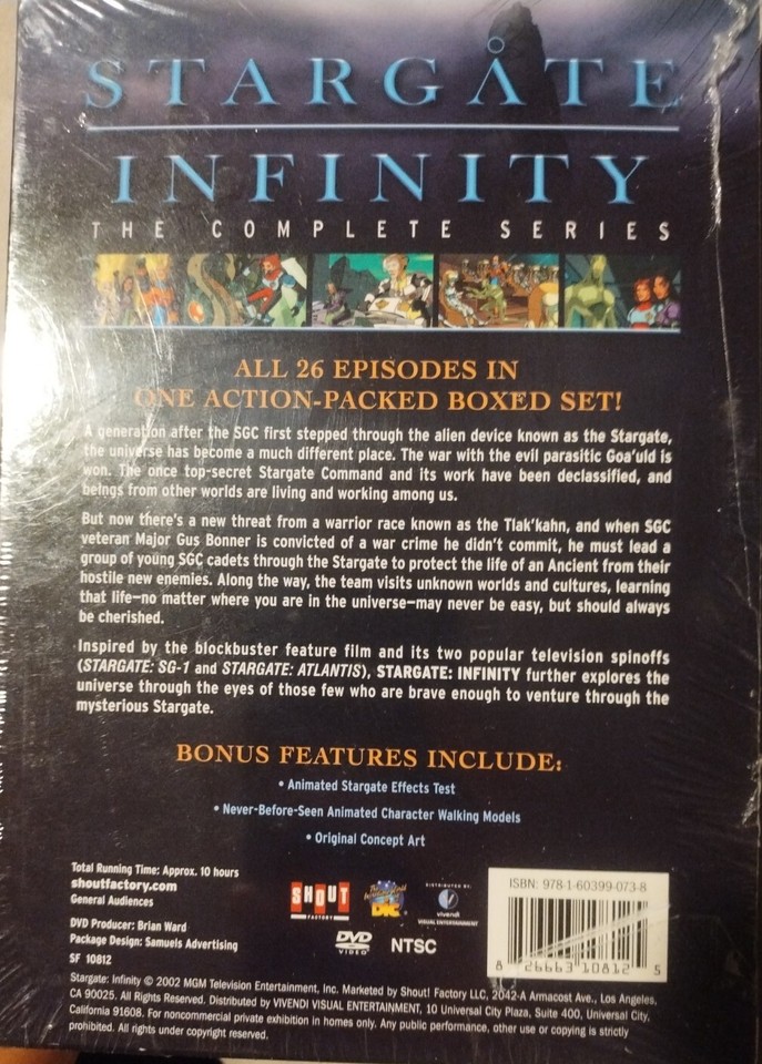 Stargate Infinity The Complete Series DVD 4-Disc Box Set **SEALED** free shpg | eBay