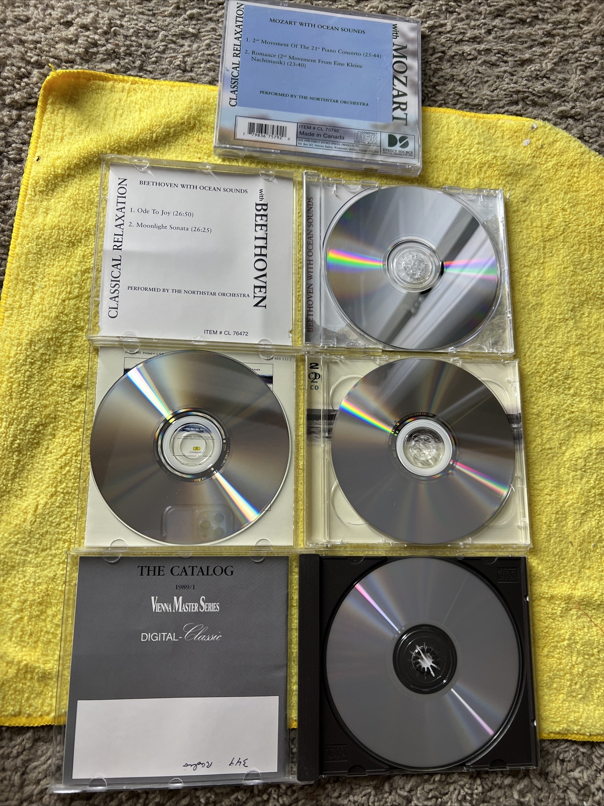 5 Cds Classical Relaxation With Ocean Sounds Mozart, Beethoven, Bach ...