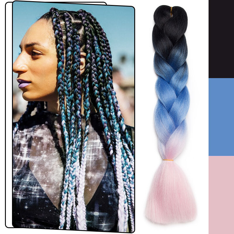 Mega Thick Box Braid Long Jumbo Braiding Hair Extension As Human Real ...