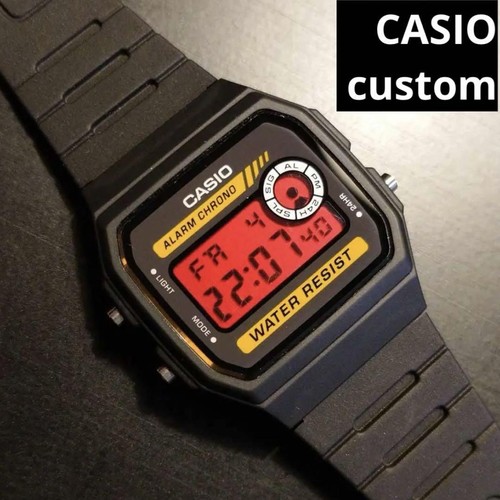 Casio Cheap Chronograph Digital Watch Red LCD Reverse Display - | eBay