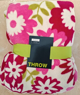 Primark Home Throw Blanket Florals 125 x 150cm | eBay UK