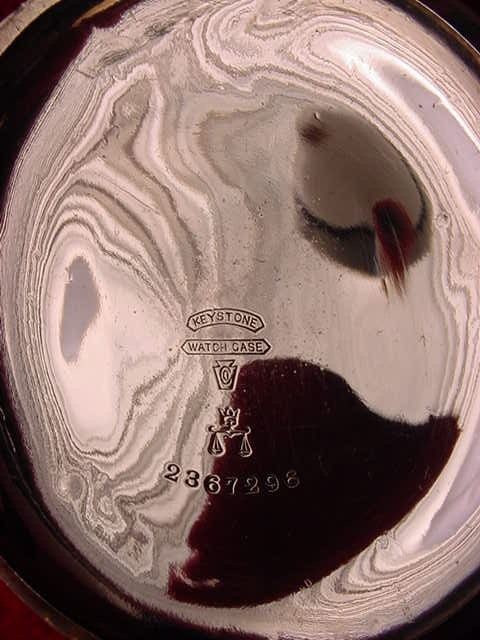 18 SIZE KEYSTONE WATCH CASE CO 14 KT 20 YEAR GOLD FILLED LEVER SET CASE ...