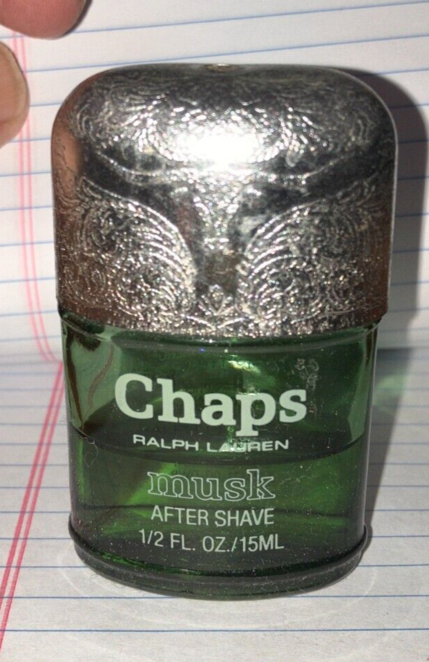 Chaps by Ralph Lauren MUSK After Shave 1/2 oz size only 1/2 full = only ...