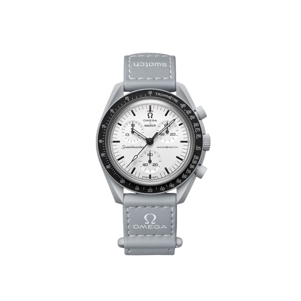 Swatch x Omega Bioceramic MoonSwatch 1965 Grey White | eBay