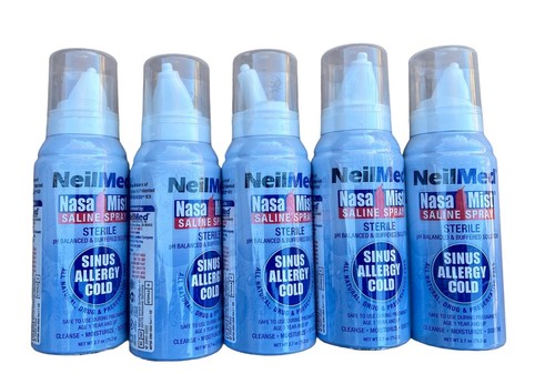 5 Pack NeilMed NasaMist Nasal Mist Saline Spray 2.7oz Sinus Allergy ...