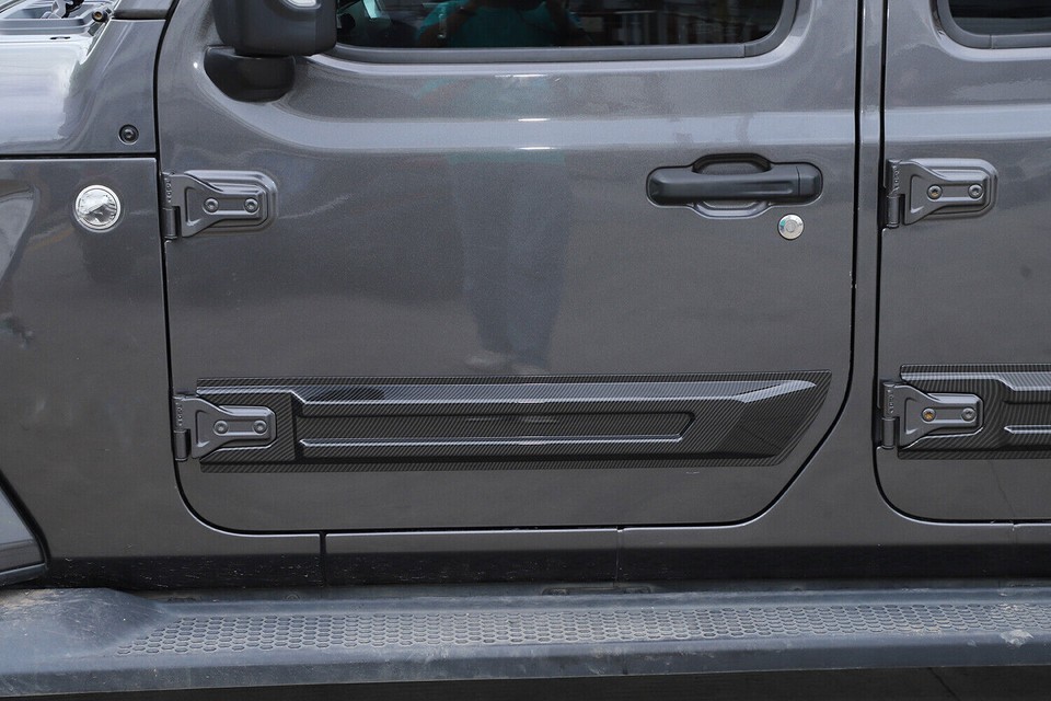 4X Door Scuff Guard Protector Cover Trim For Jeep Wrangler JL/JT 18 ...