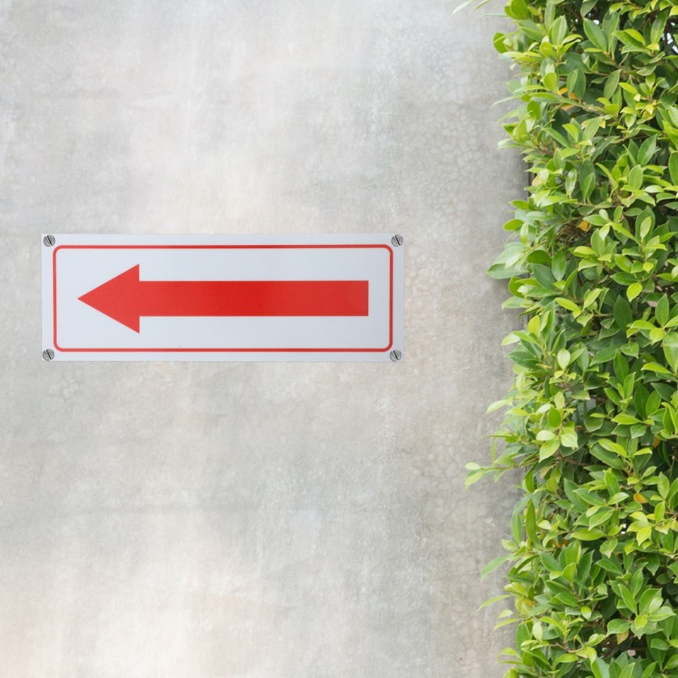 4pcs Arrow Indication Signs Metal Arrow Signs Directions Sign for ...