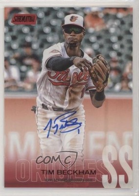 2018 Topps Stadium Club Auto Red Foil /50 Tim Beckham #SCA-TB Auto | eBay